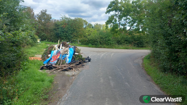 Fly-tipping in Dray Corner Road, Ashford - ClearWaste
