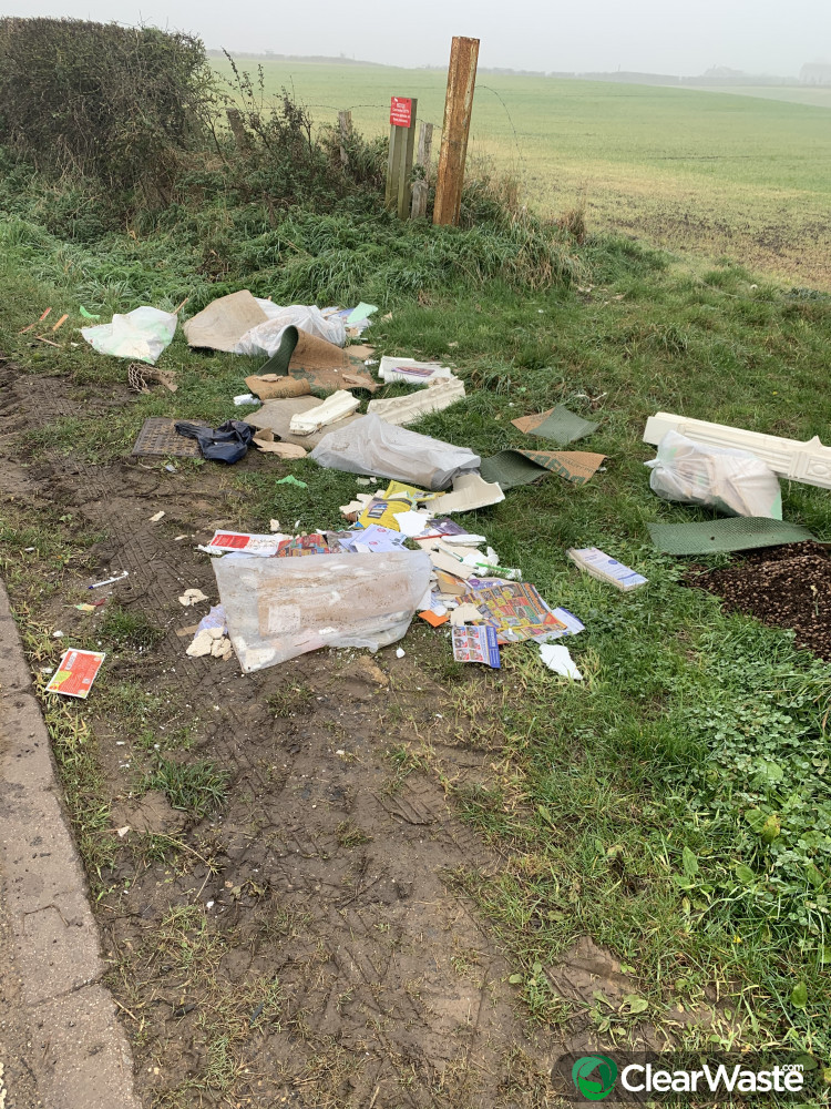 Fly-tipping in Elwick Road, Hartlepool - ClearWaste